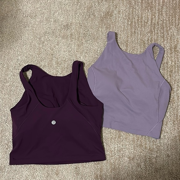 lululemon athletica | Tops | 2 Lululemon High Neck Crop Align Tanks ...
